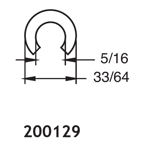 33/64-in. UHMW Full Round Extruded Profile - Slideways Inc.